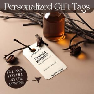 Homemade Vanilla Extract Labels + Gift Tags