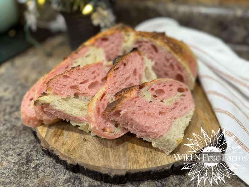 Candy Cane Sourdough Bread